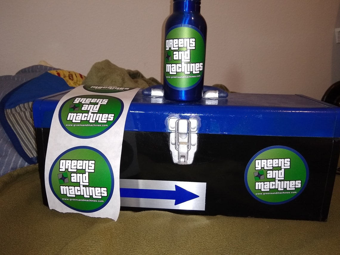 Greens and Machines Logo Stickers - Etsy