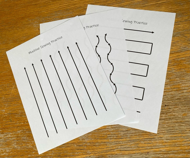 Beginner Sewing Machine Practice Pages - Etsy