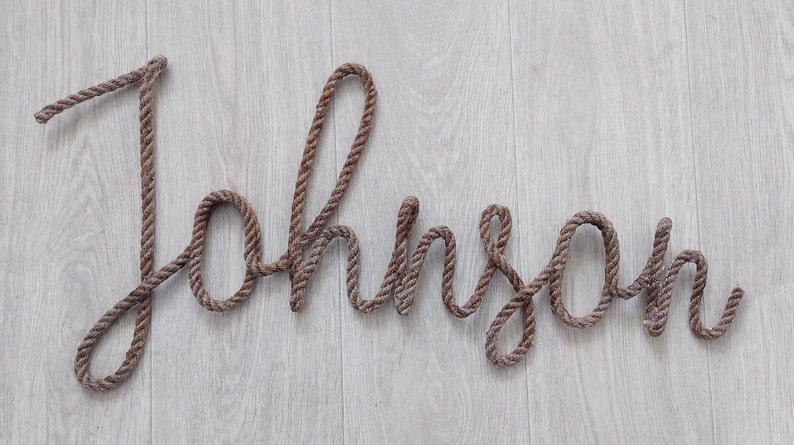 Rope Name Personalized Wall Decor - Etsy