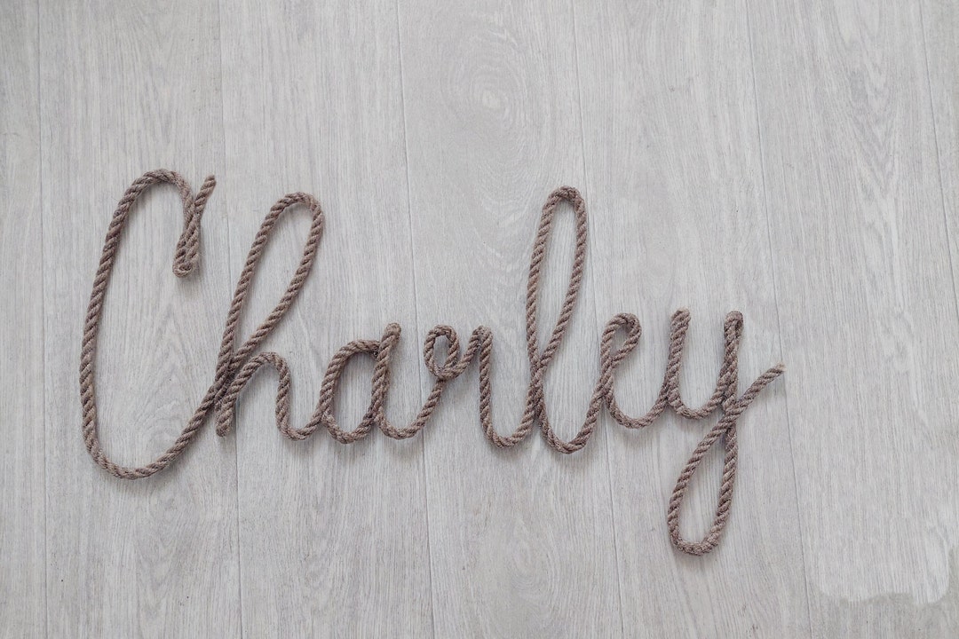 Rope Personalized Name Western Rustic Decor - Etsy