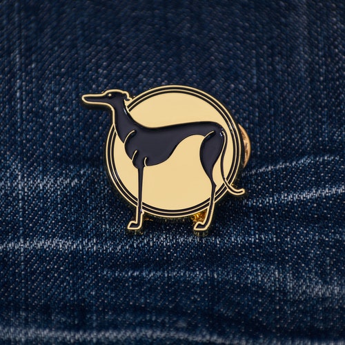 Deco Dog Enamel Lapel Pin Greyhound Pin Dog Lover Pin Dog | Etsy