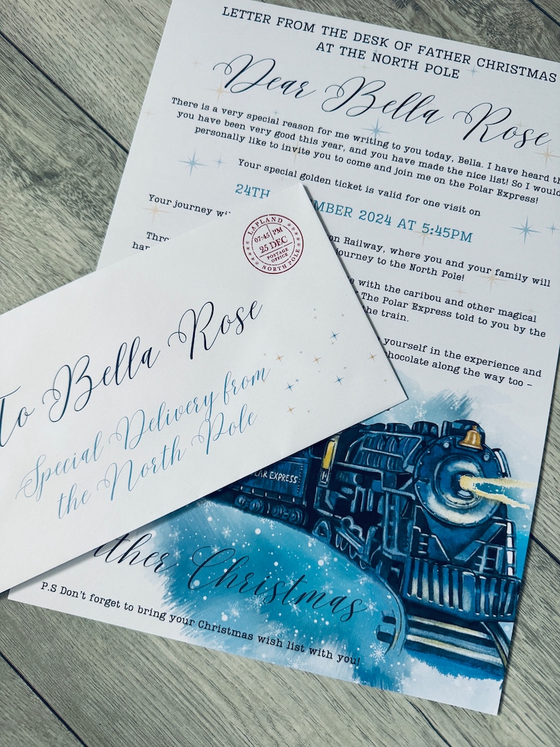 Personalised Polar Express Train Letter | Christmas Railway | Trip ...