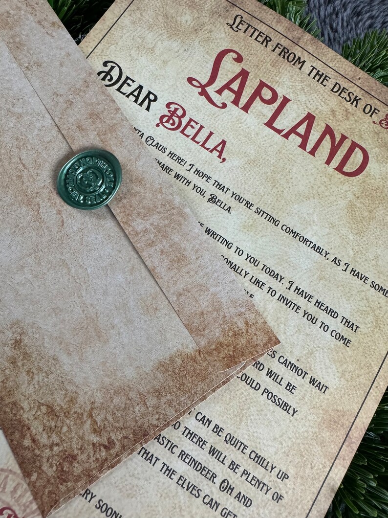 Personalised Lapland Letter With North Pole Wax Seal From Father ...