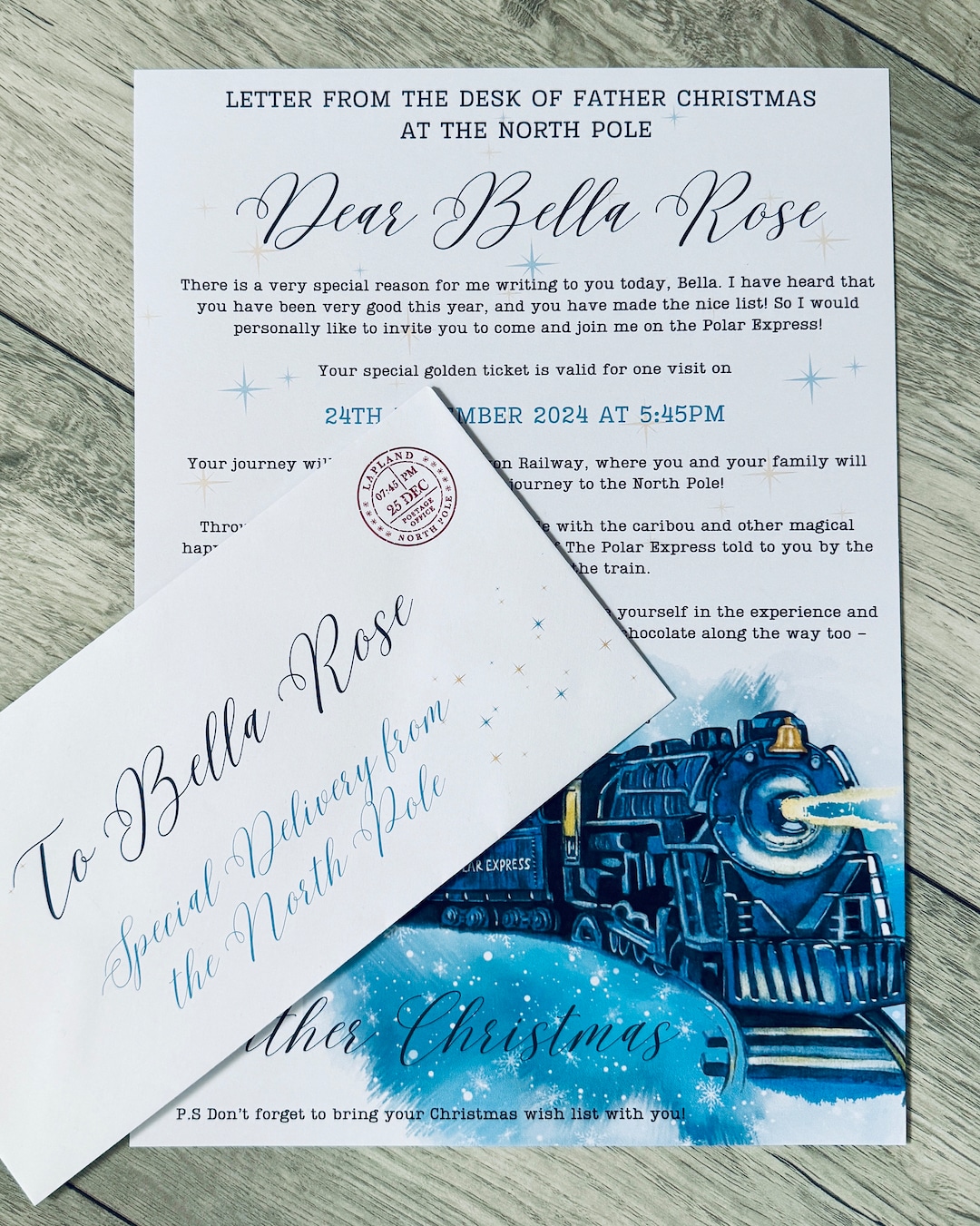 Personalised Polar Express Letter With North Pole Wax Seal | Father ...