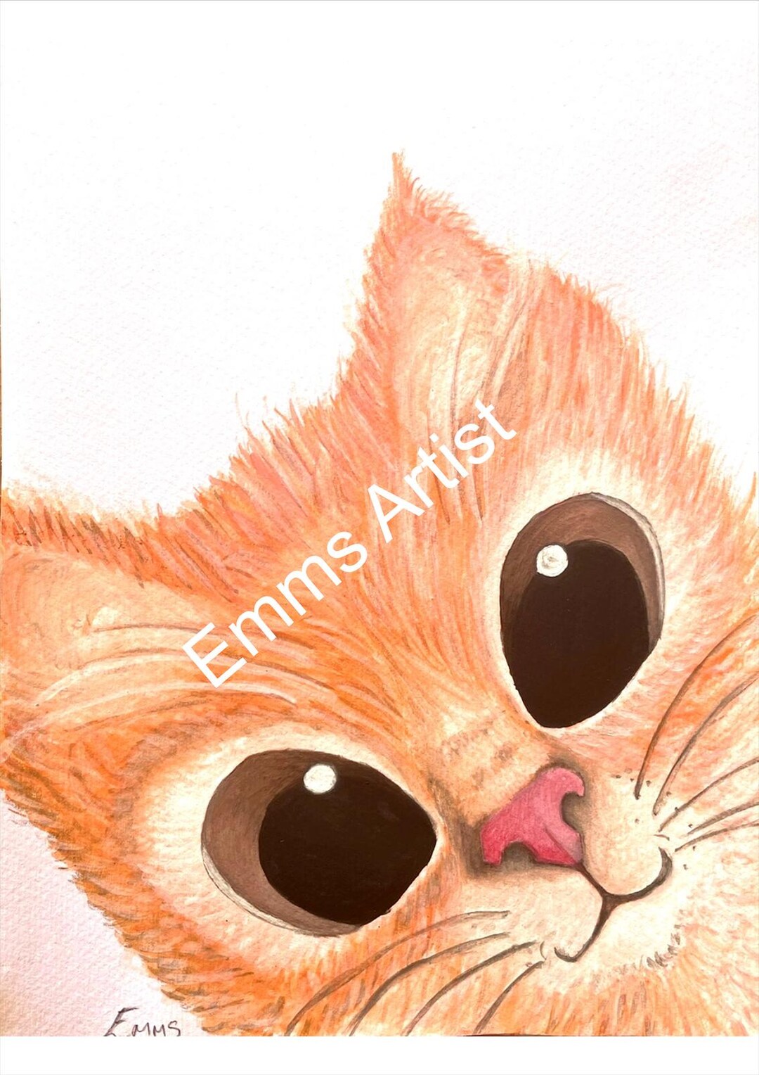 Ginger Tabby Cat Watercolor Print – A4 Nursery Art (digital Download ...