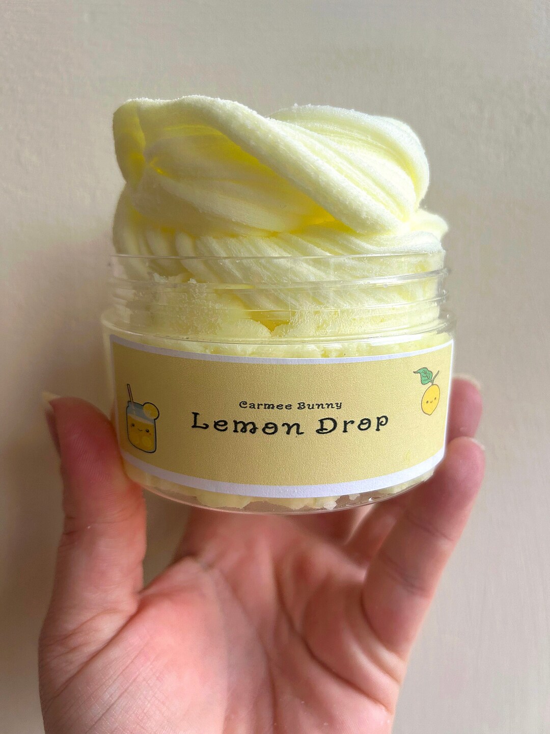 Lemon Drop Cloud Slime With Lemon Slice Shaped Clay Add-on Diy Slime - Etsy