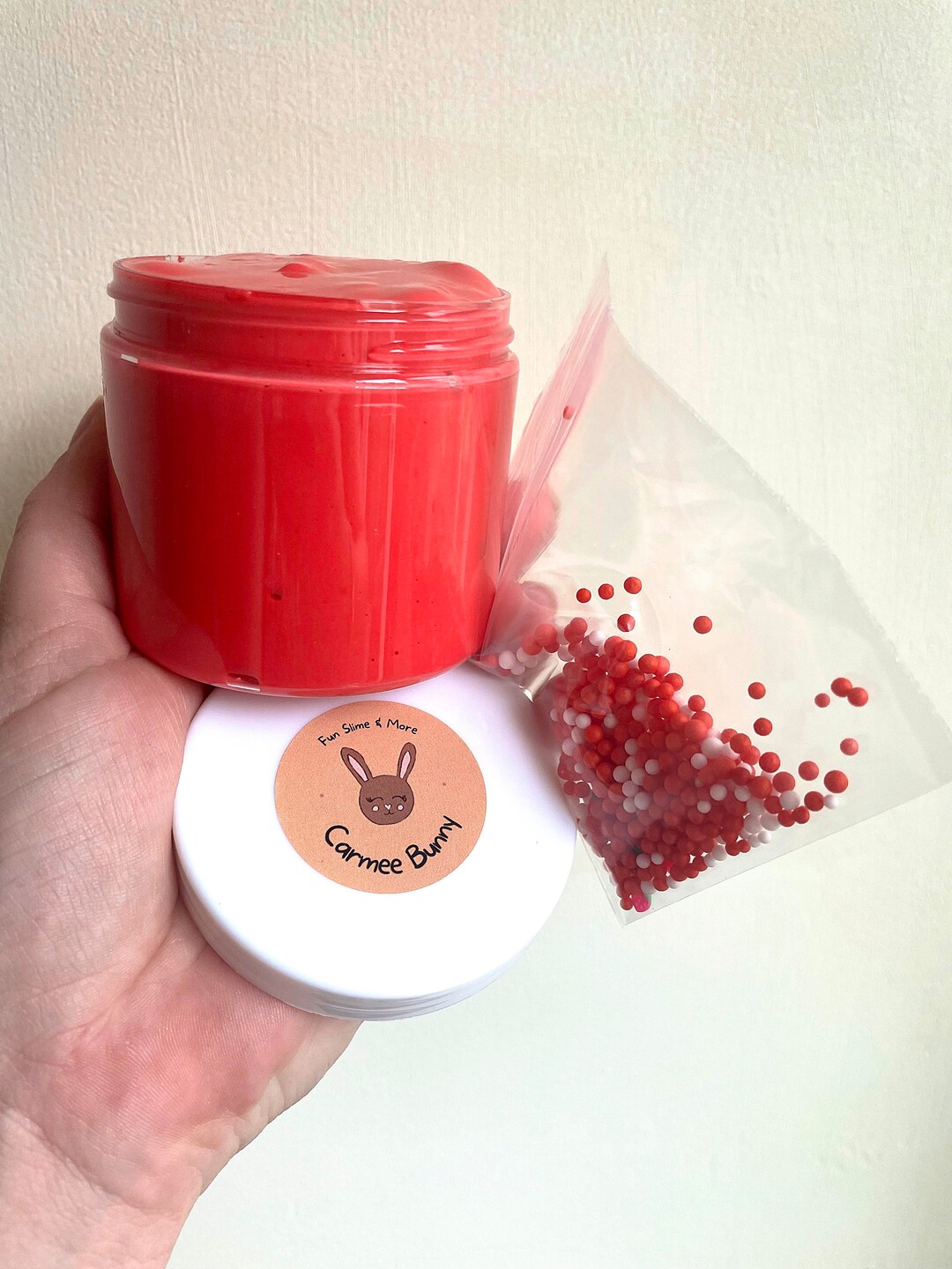 Strawberry Smoothie Red Butter Slime - Etsy