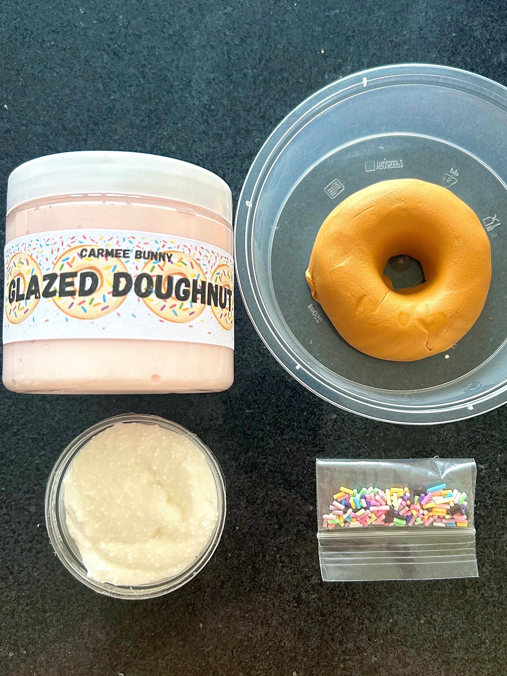 Glazed Doughnut DIY Slime. Glossy Slime, Clay Add On, Slime Kit, Slime ...