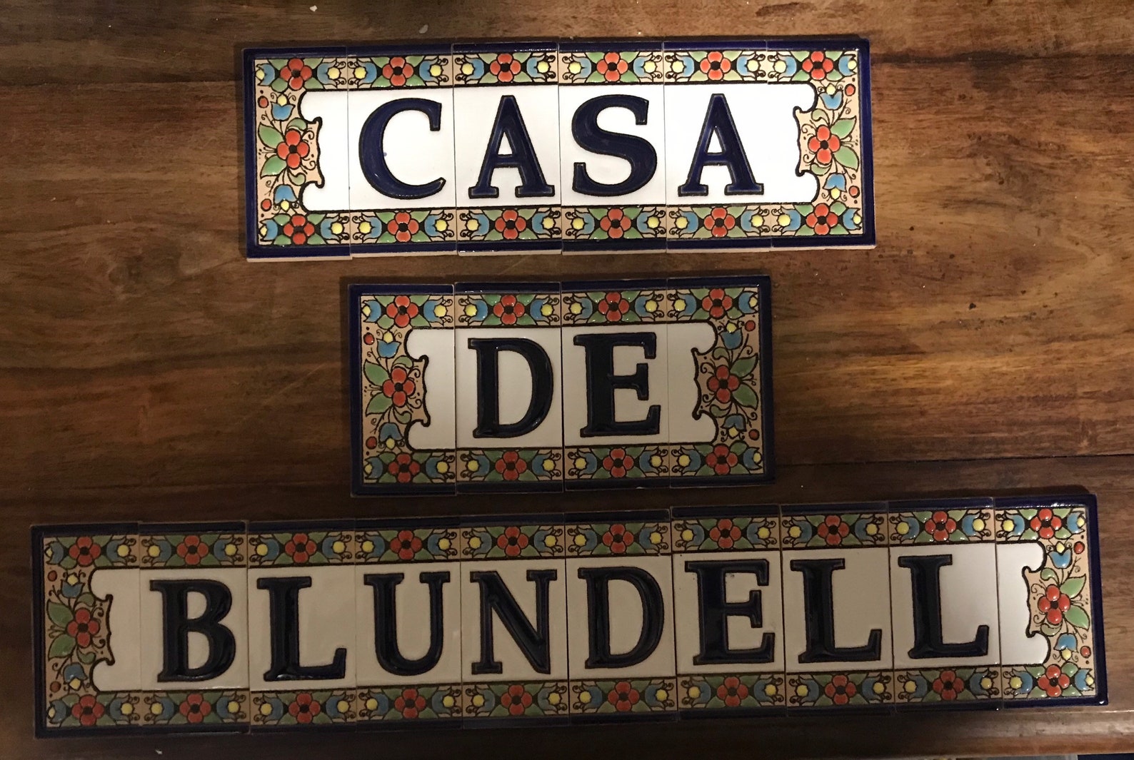 Genuine Spanish House Numbers & Letters Tiles. Ceramic Navy - Etsy UK