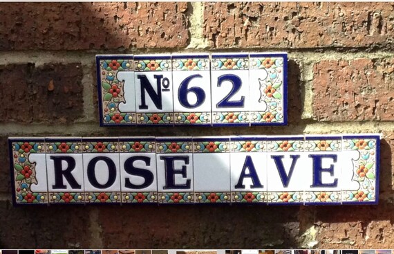 Genuine Spanish House Numbers & Letters Tiles. Ceramic Navy - Etsy UK