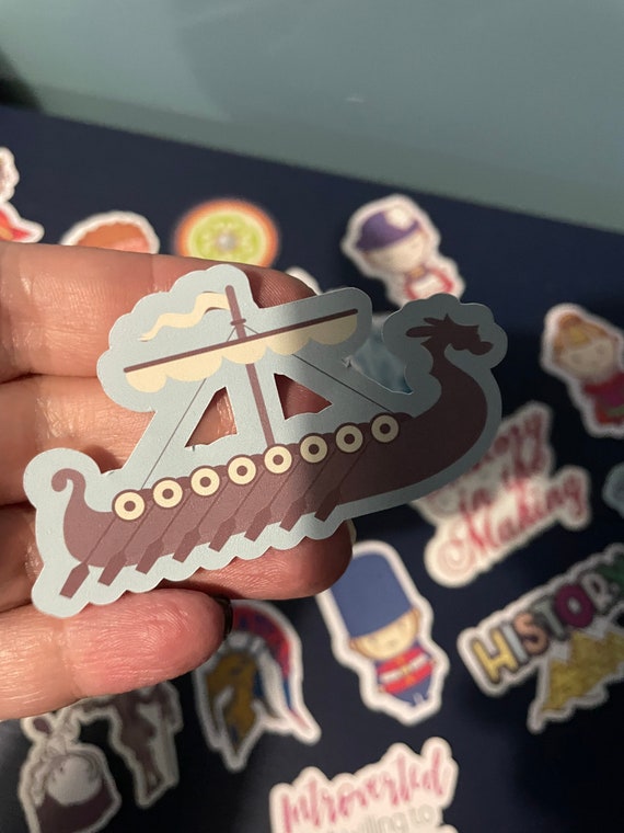 Paper & Party Supplies History study sticker pack Clings etna.com.pe