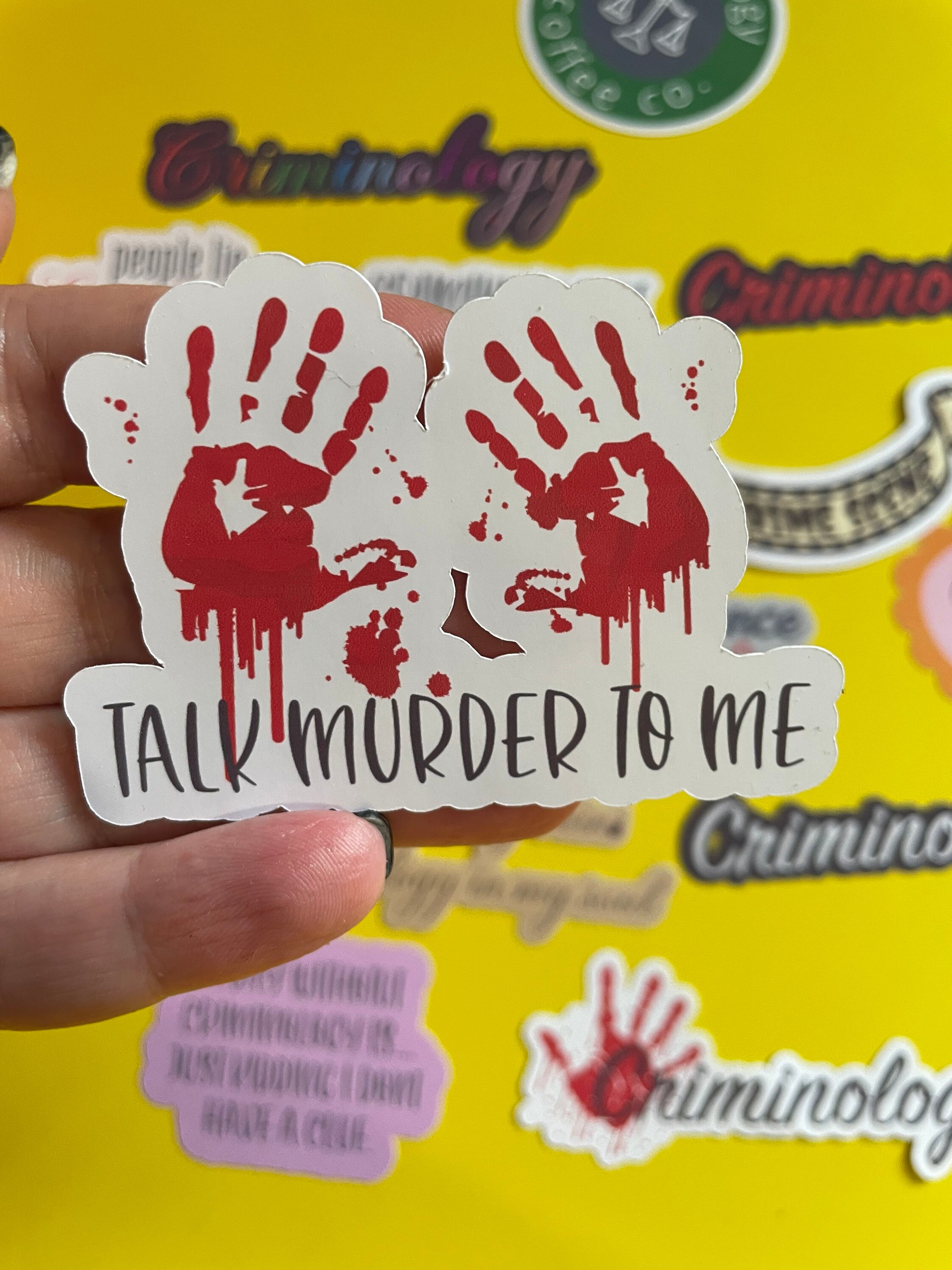 Criminology theme sticker pack | Etsy