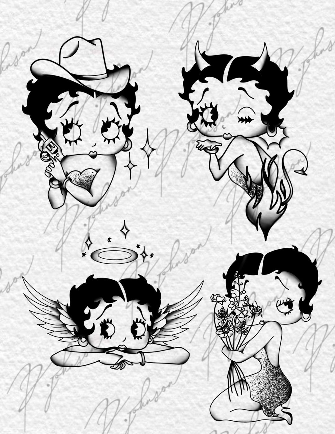 Betty Boop Flash Print - Etsy