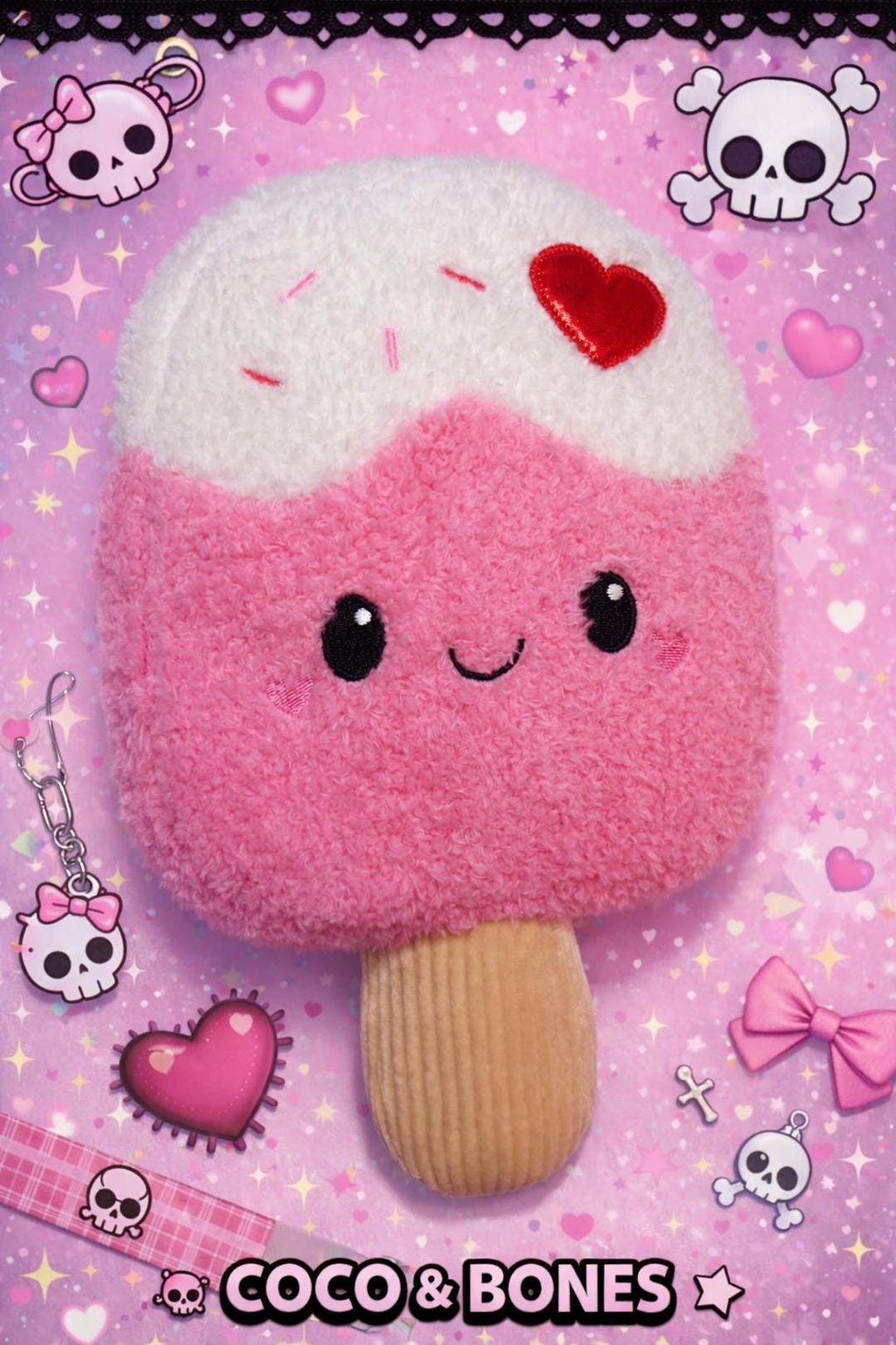 Kawaii Popsicle Plush Toy – Pink Cute Plushie Gift for Kawaii Lovers - Etsy
