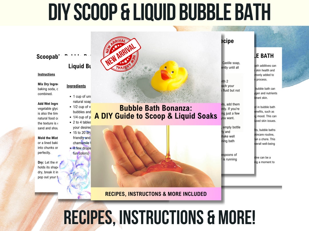 DIY Bubbe Bath, Scoopable Bubble Bath Recipe, Natural Moisturizing ...