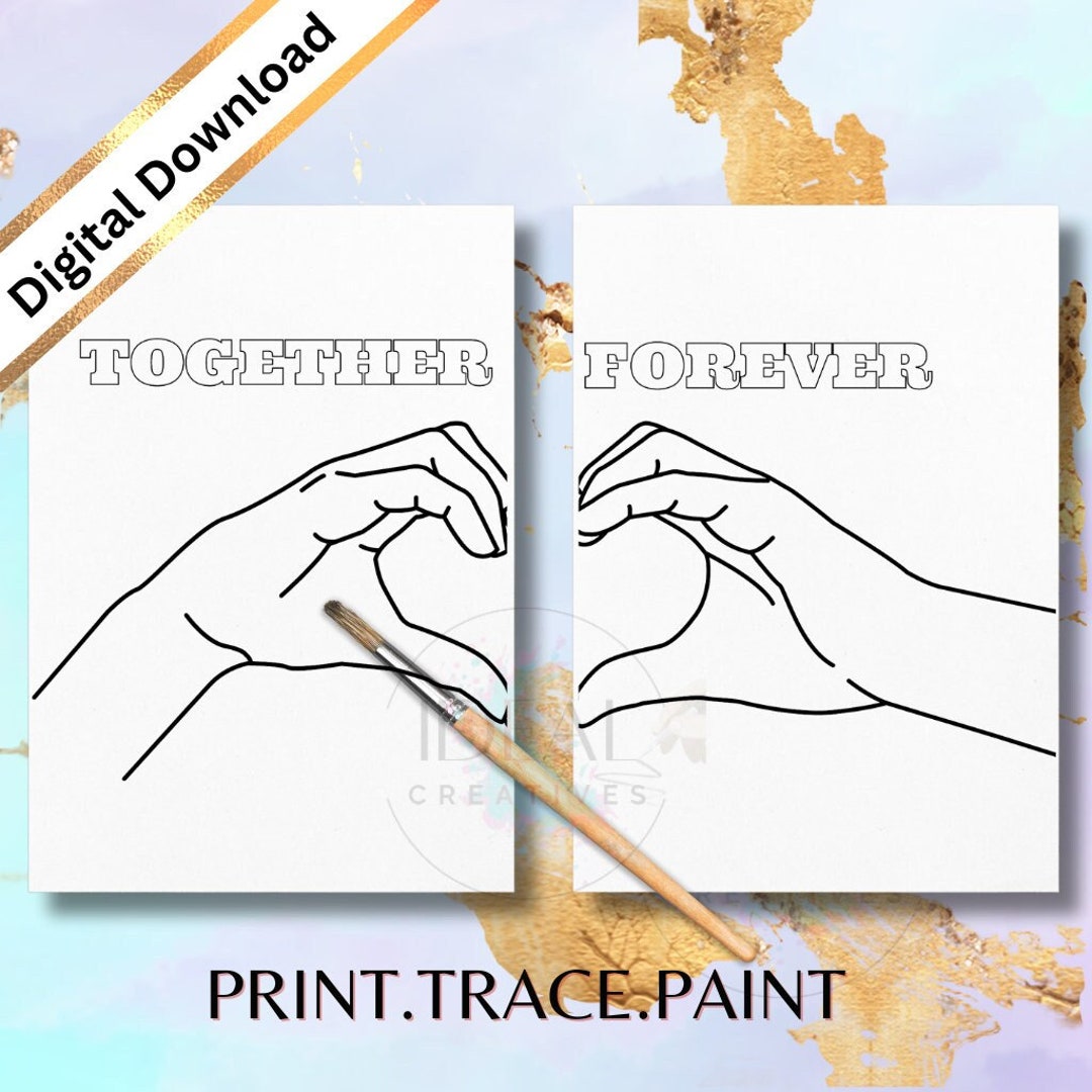 Couple's Sip and Paint Couples Kit (together Forever) - Etsy