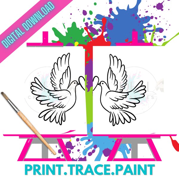 Paint and Sip Outlines - Etsy