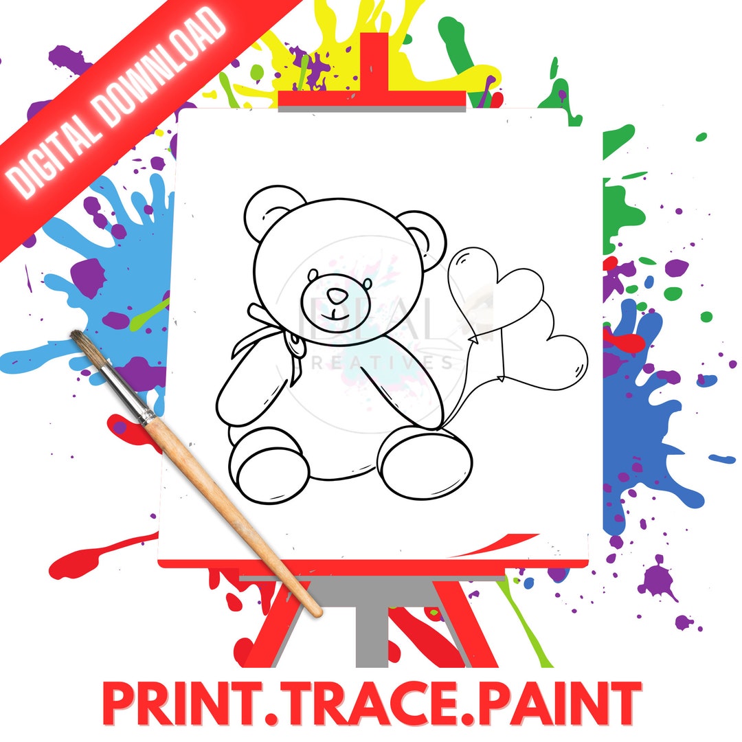 Love Sip and Paint Kit (teddy Bear) - Etsy