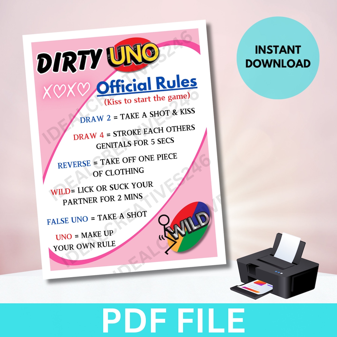 Dirty UNO - Sex Game - Etsy