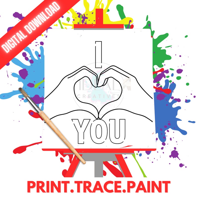 Love Sip and Paint Kit I Love You - Etsy