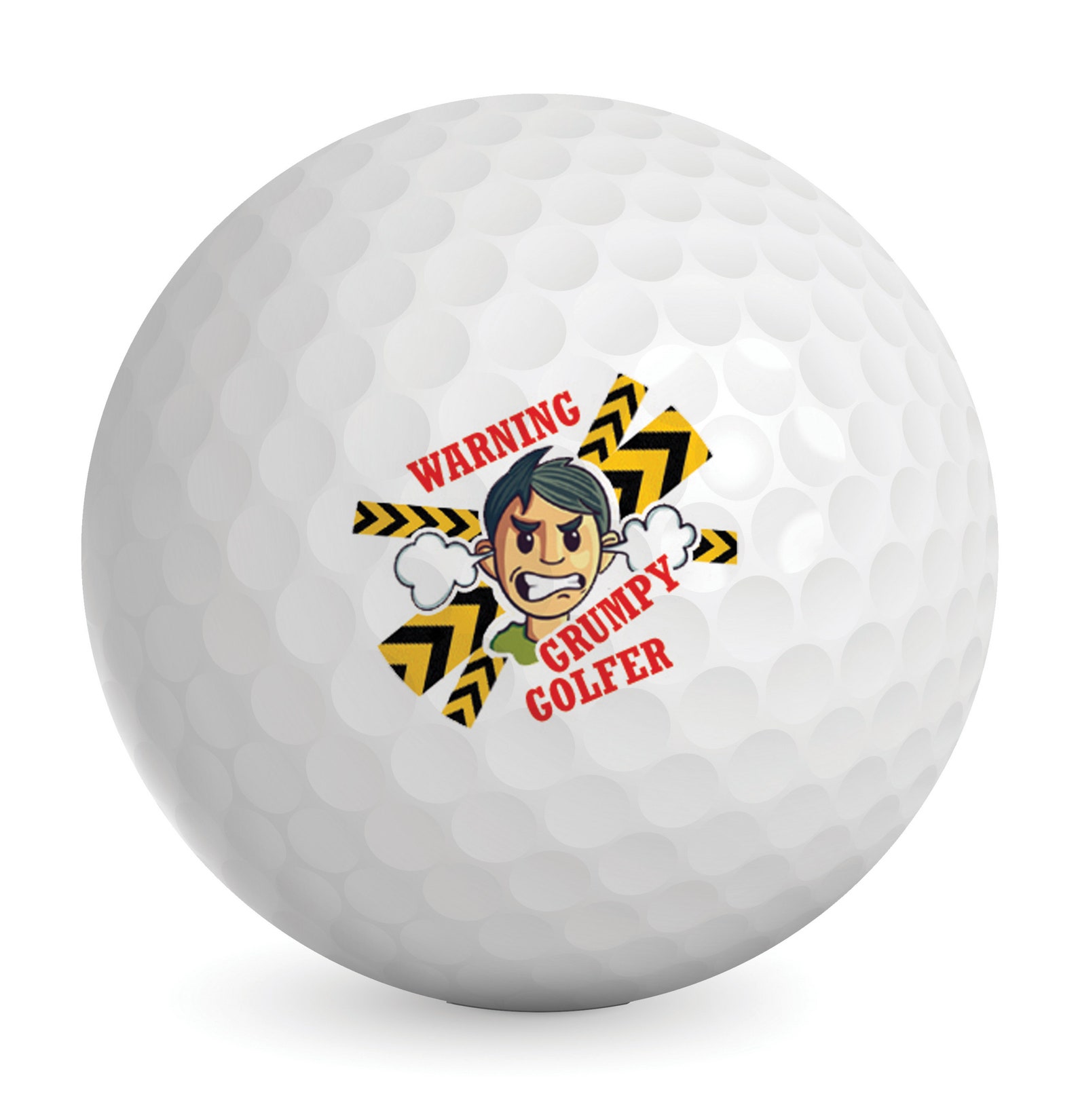 Grumpy Golfer Angry Warning Novelty Golf Balls Golf Gift Funny | Etsy