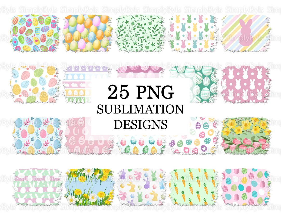 Easter Sublimation Background Bundle, Easter Sublimation Designs Png ...