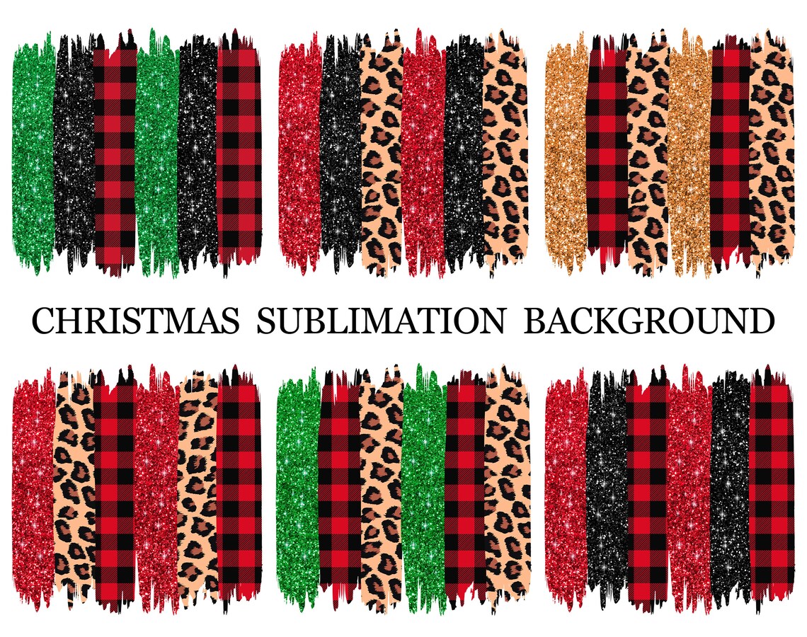 Christmas Brush Strokes Bundle PNG Christmas Sublimation - Etsy