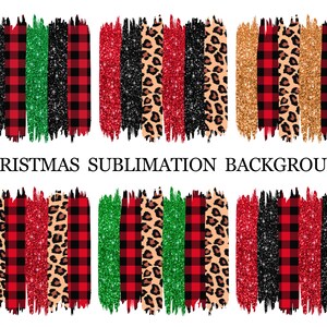 Christmas Brush Strokes Bundle PNG, Christmas Sublimation Brushstroke ...