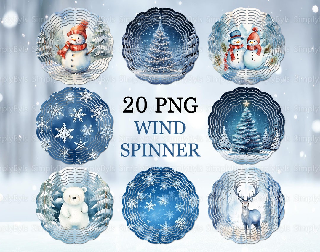 Winter Wind Spinner PNG, Christmas Wind Spinner Sublimation Design ...