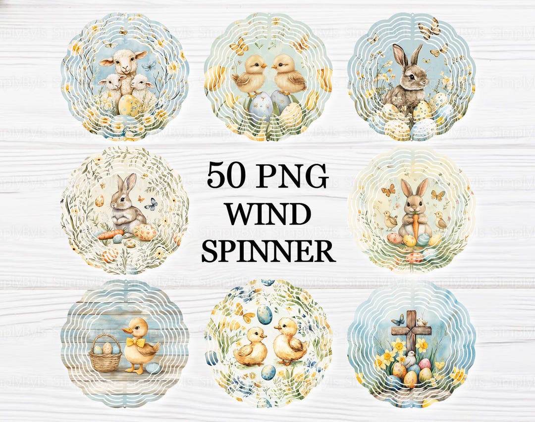 Easter Wind Spinner PNG, Easter Wind Spinner Sublimation Design, Bunny ...