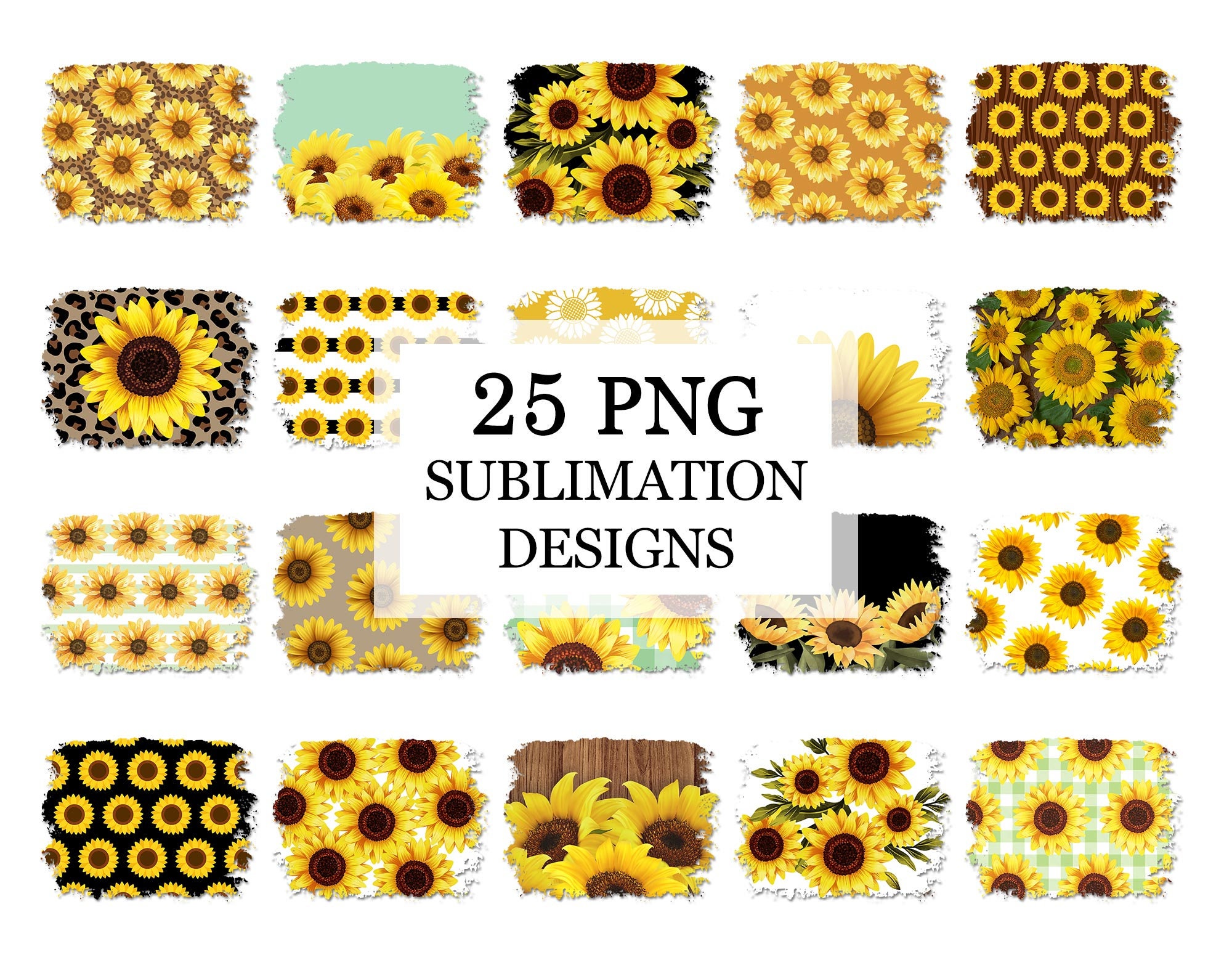 Sunflower Sublimation Designs Sunflowers Background Png - Etsy