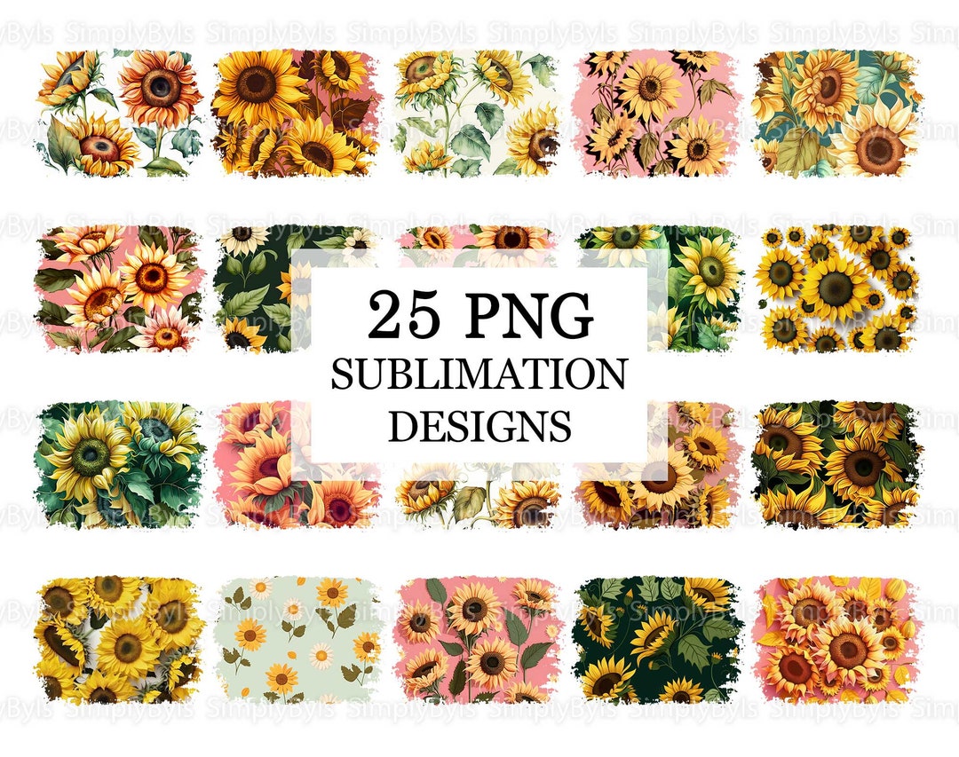 Sunflower Sublimation Designs, Sunflower Png, Sunflowers Background Png ...