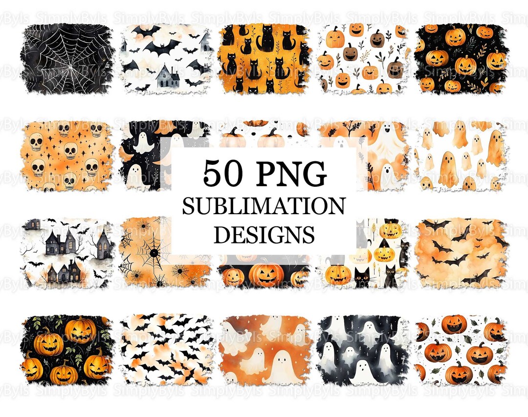 Halloween Sublimation Designs, Halloween Background Png, Spooky ...