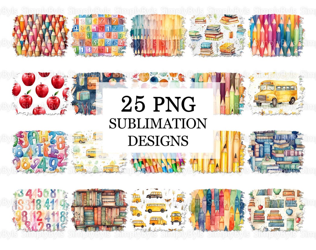 School Sublimation Designs, Teacher Background Png, Back to School ...