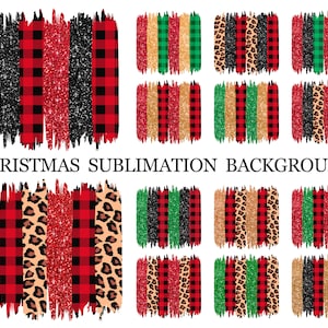 Christmas Brush Strokes Bundle PNG, Christmas Sublimation Brushstroke ...
