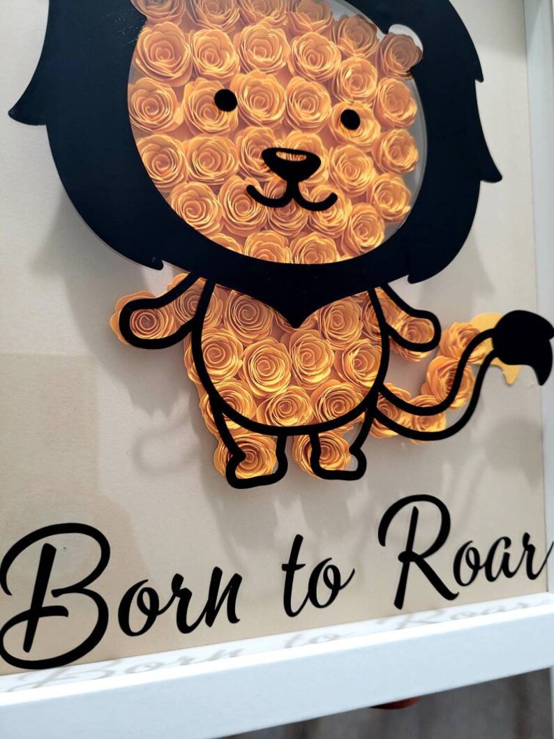 Lion Art Lion Wall Décor Lion Frame Lion Shadow Box Lion - Etsy