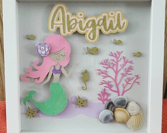 Shadow Box Mermaid - Etsy