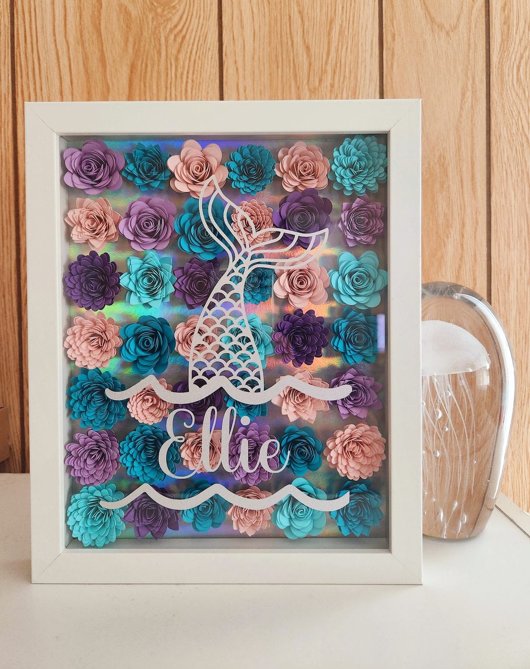 Mermaid Gift Box Personalized Mermaid Flower Box Mermaid Colors Gift ...