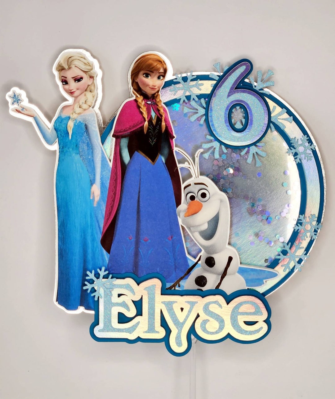Frozen Cake Topper Anna Topper Elsa Topper Shaker Cake Topper Frozen ...
