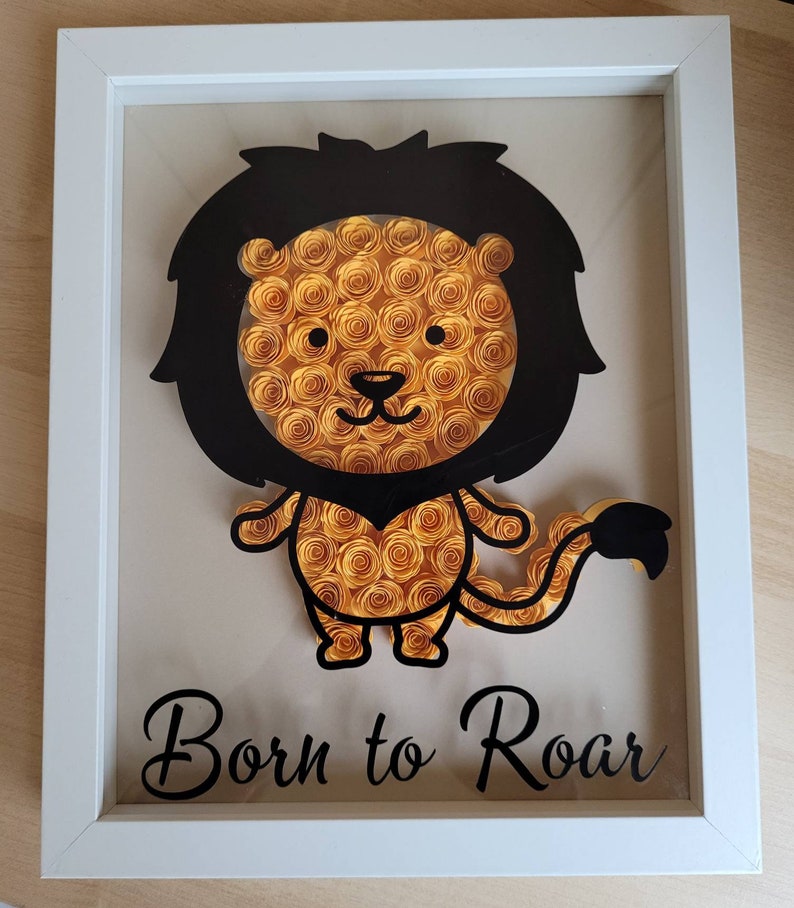 Lion Art Lion Wall Décor Lion Frame Lion Shadow Box Lion - Etsy