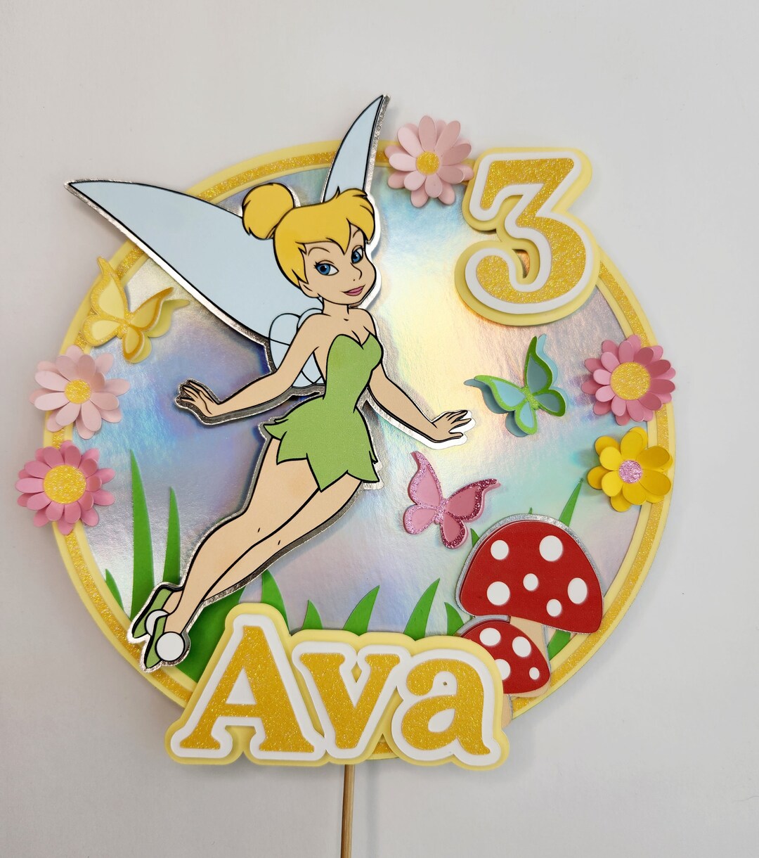 Fairy Cake Topper Tinkerbell Inspired Cake Disney Cake Topper ...