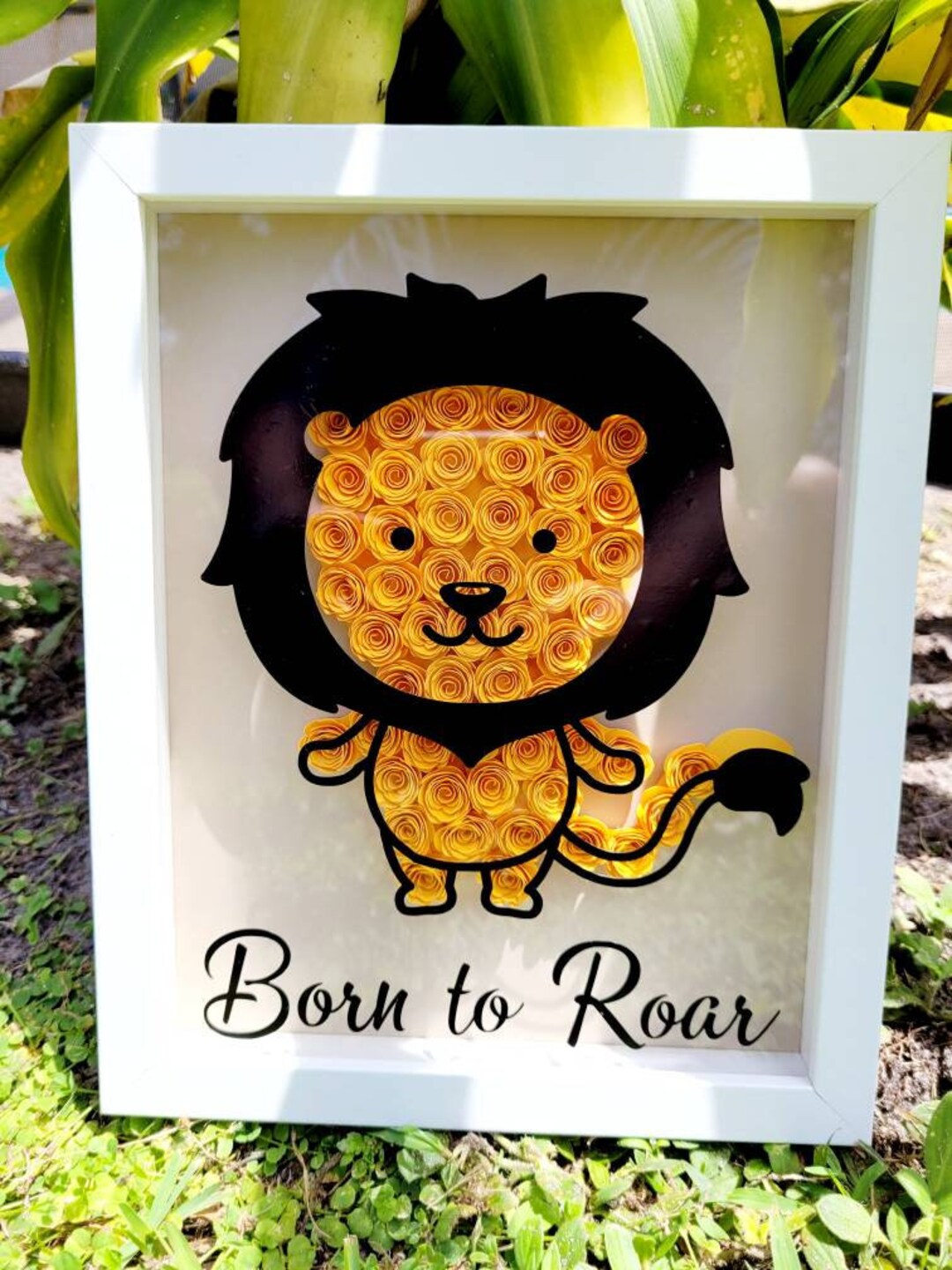 Lion Art Lion Wall Décor Lion Frame Lion Shadow Box Lion Birthday Gift ...