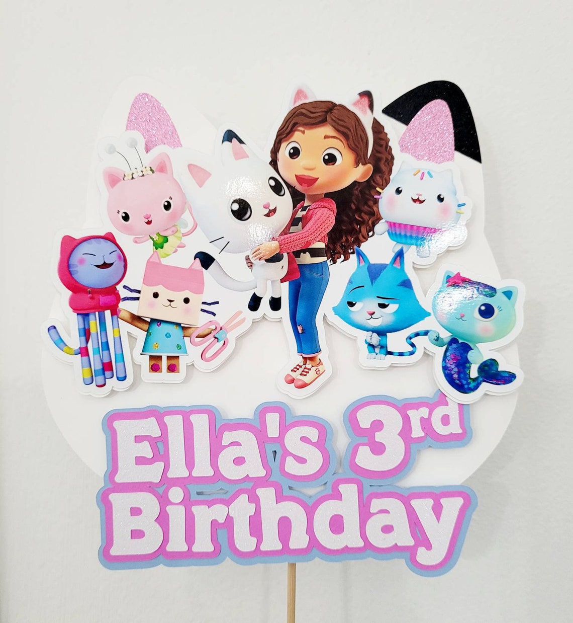 Gabby Dollhouse Cake Topper White Gabby Inspired Topper - Etsy