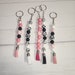 Cow Print Dangle Keychain L Car Accessory L Pink Cow Print Keychain L ...