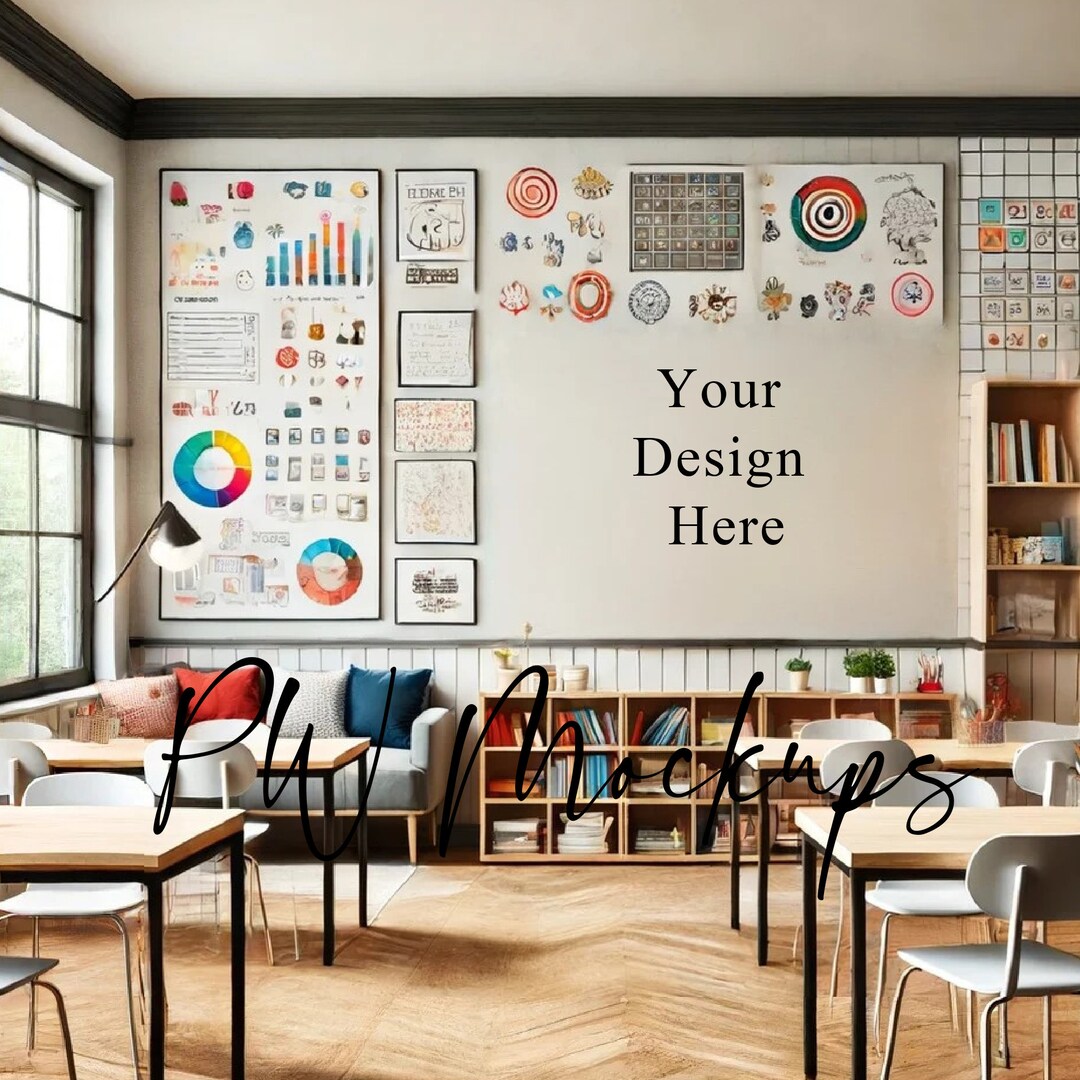 Classroom Mockup, Farmhouse Mockup, Interior Mockup, Interior Wall Art ...