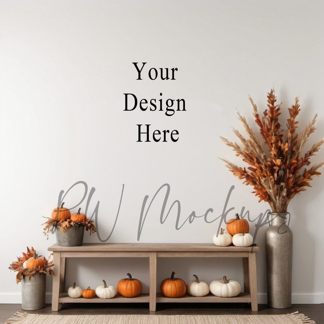 Fall Bench Mockup, Fall Buffet Mockup, Fall Nterior Mockup, Interior ...
