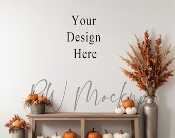 Fall Bench Mockup, Fall Buffet Mockup, Fall Nterior Mockup, Interior ...