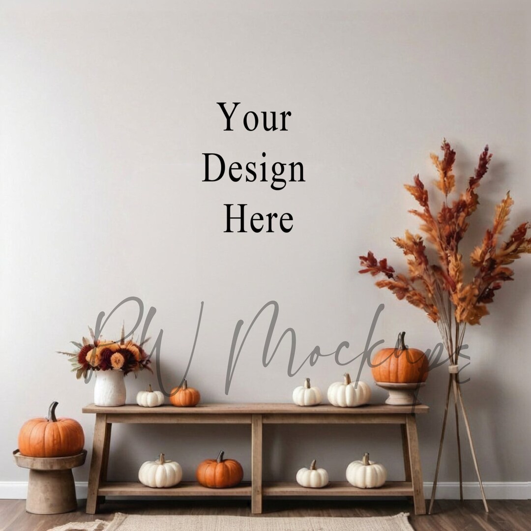 Fall Bench Mockup, Fall Buffet Mockup, Fall Nterior Mockup, Interior ...