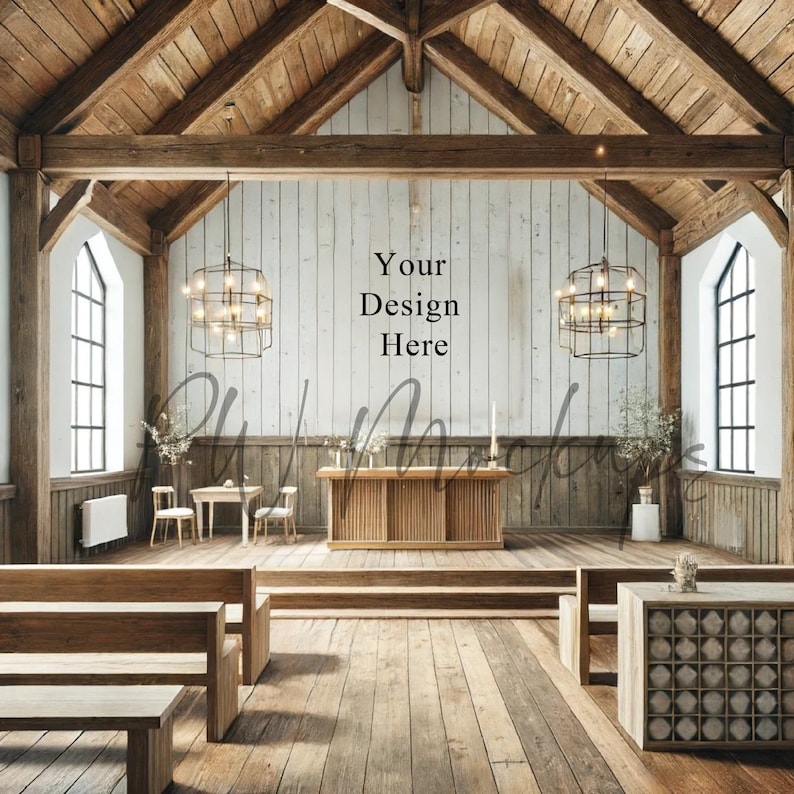 Church Mockup, Altar Mockup, Interior Mockup, Interior Wall Art Mockup ...