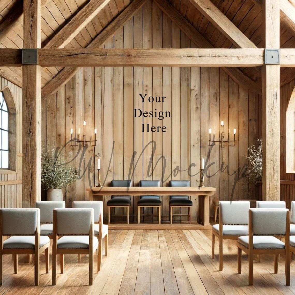Church Mockup, Altar Mockup, Interior Mockup, Interior Wall Art Mockup ...